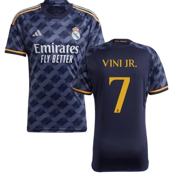 adidas | Shirts & Tops | Vini Jr 7 Kids Kit Real Madrid Away 2324 ...